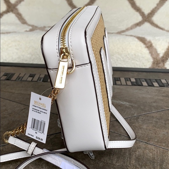 Michael Kors | Bags | Michael Kors Straw Python Capsule Jsi Lg Ew Xbody ...